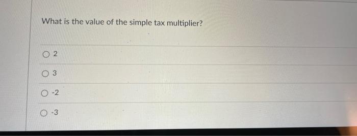 Solved What is the value of the simple tax multiplier? O2 03 | Chegg.com