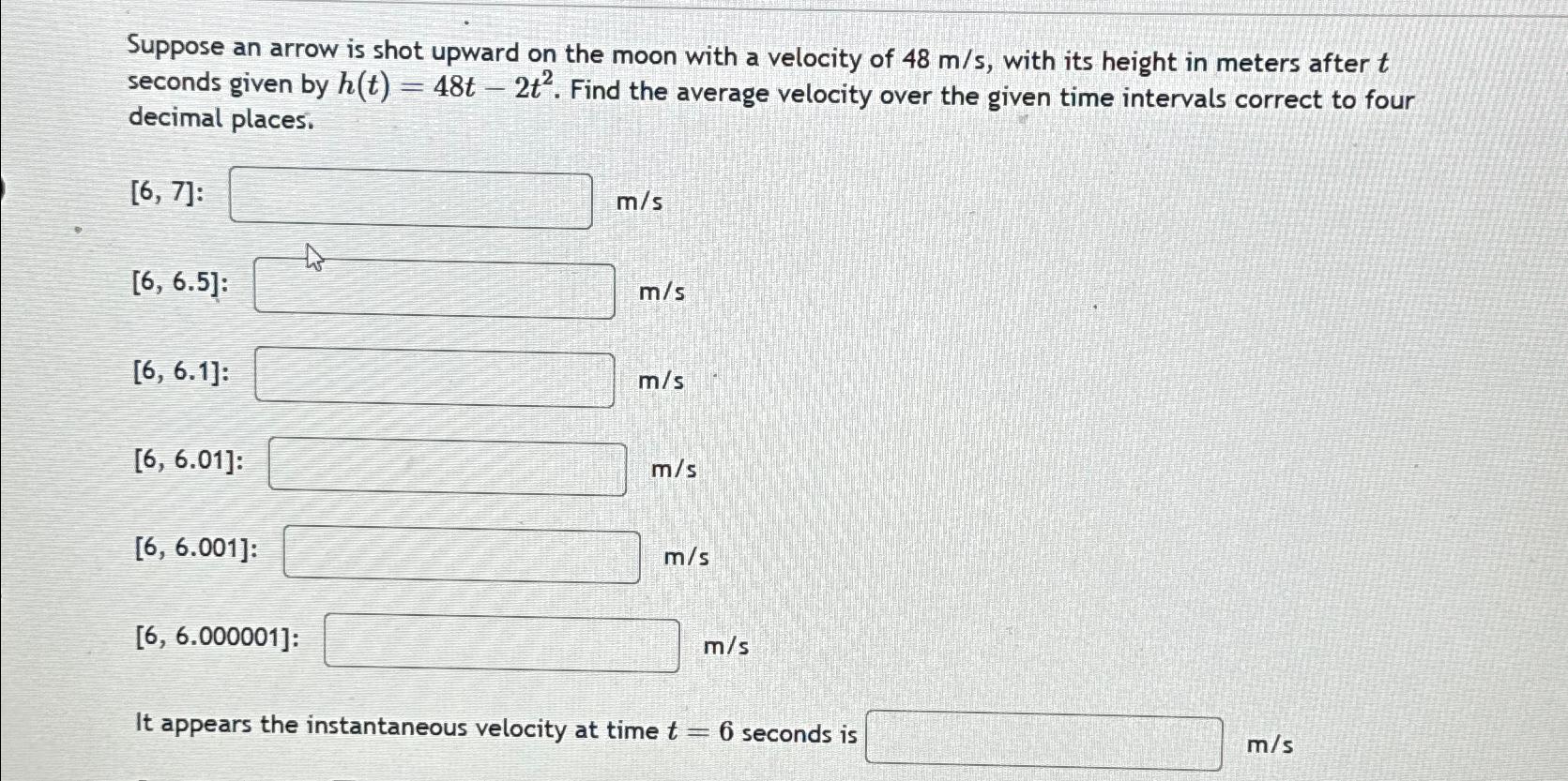 Solved Suppose an arrow is shot upward on the moon with a | Chegg.com