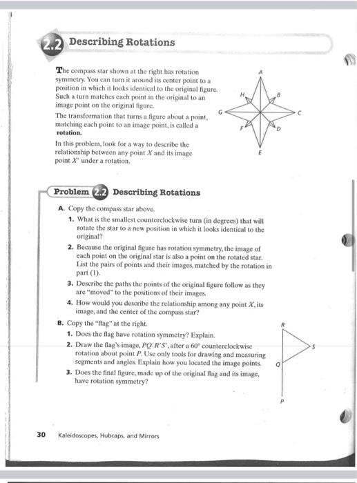 Solved 1 Describing Line Reflections Transformations that | Chegg.com