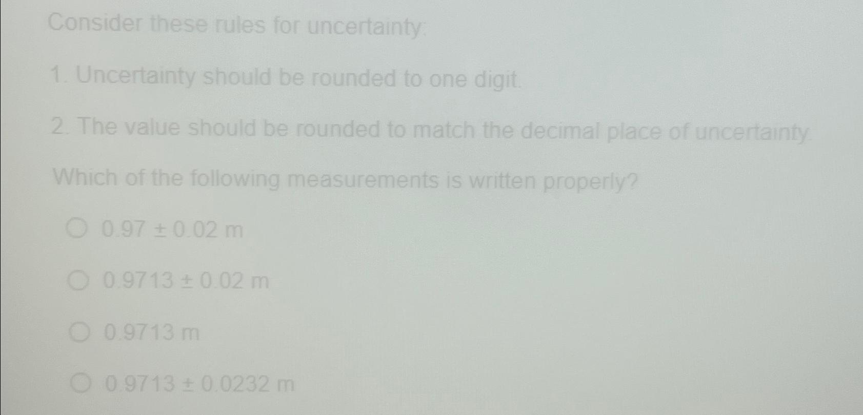 Solved Consider these rules for uncertainty:Uncertainty | Chegg.com