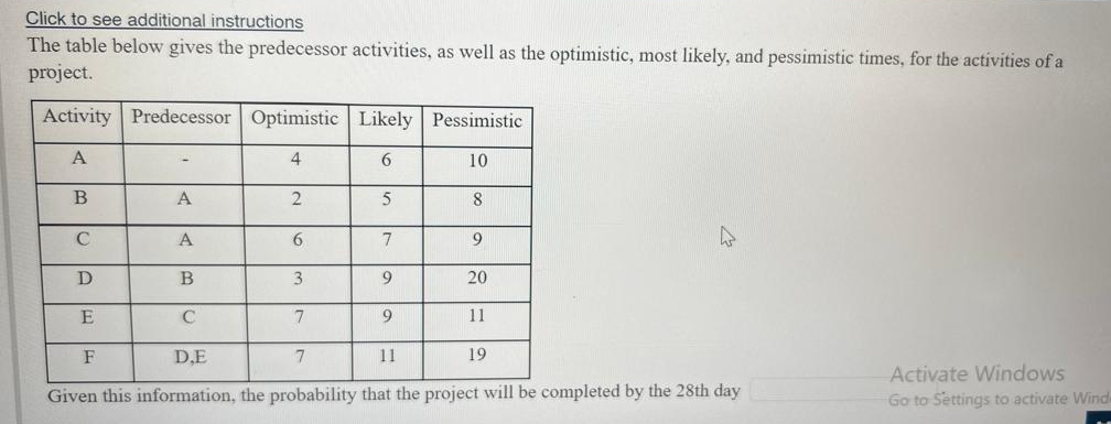 Solved Click? ﻿to see additional instructionsThe table below | Chegg.com
