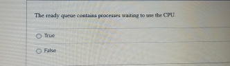 Solved The ready queue contains processes waiting to use the | Chegg.com