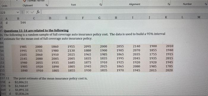 Solved Format Pain Clipboard Font 19 Undo Alignment Number M | Chegg.com