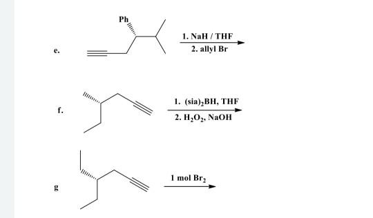 Solved Ph 1. NaH / THE 2. allyl Br f. 1. (sia), BH, THE 2. | Chegg.com
