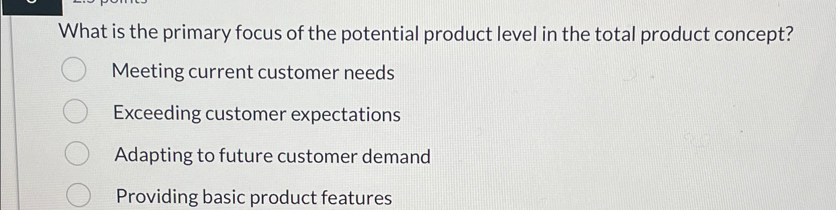 Solved What is the primary focus of the potential product | Chegg.com