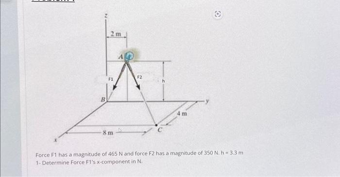 8. Calculate the resultant force's coordinate | Chegg.com