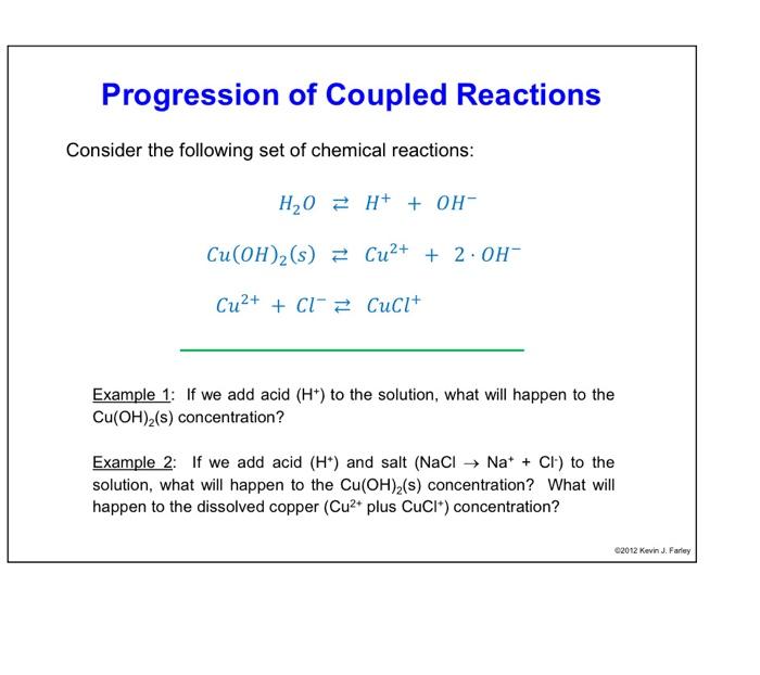 Solved Progression of Coupled Reactions Consider the | Chegg.com