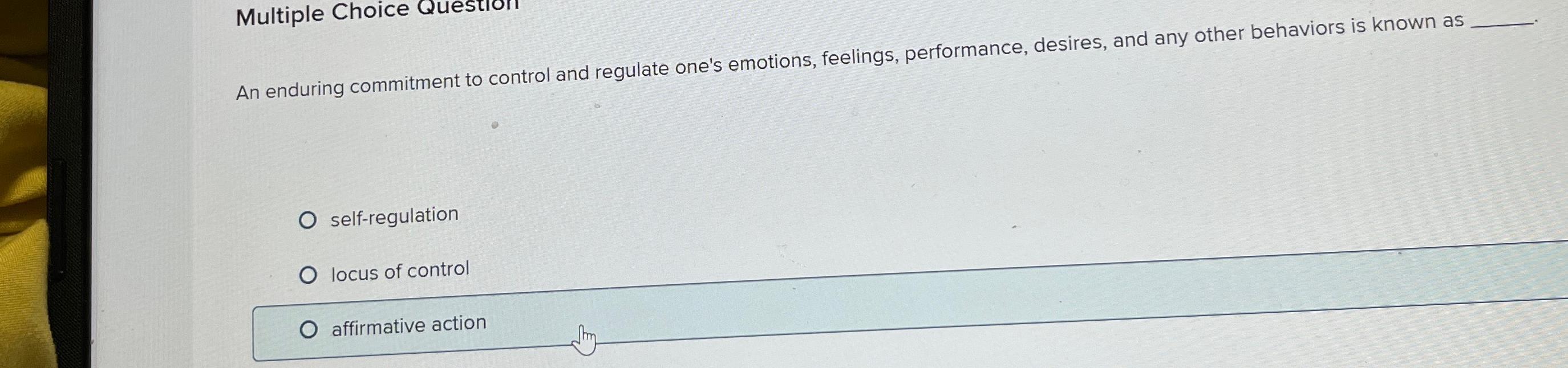 Solved Multiple Choice QuestionAn enduring commitment to | Chegg.com