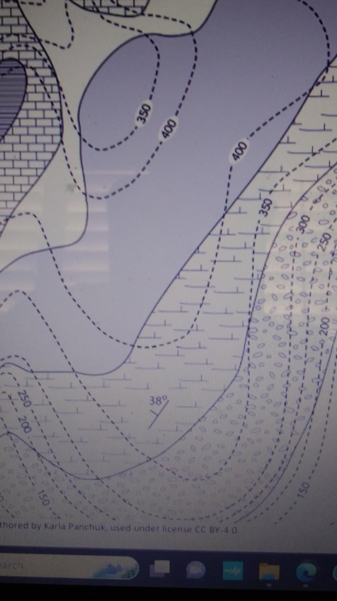 ro the map legend. What kind of rocks are found in | Chegg.com