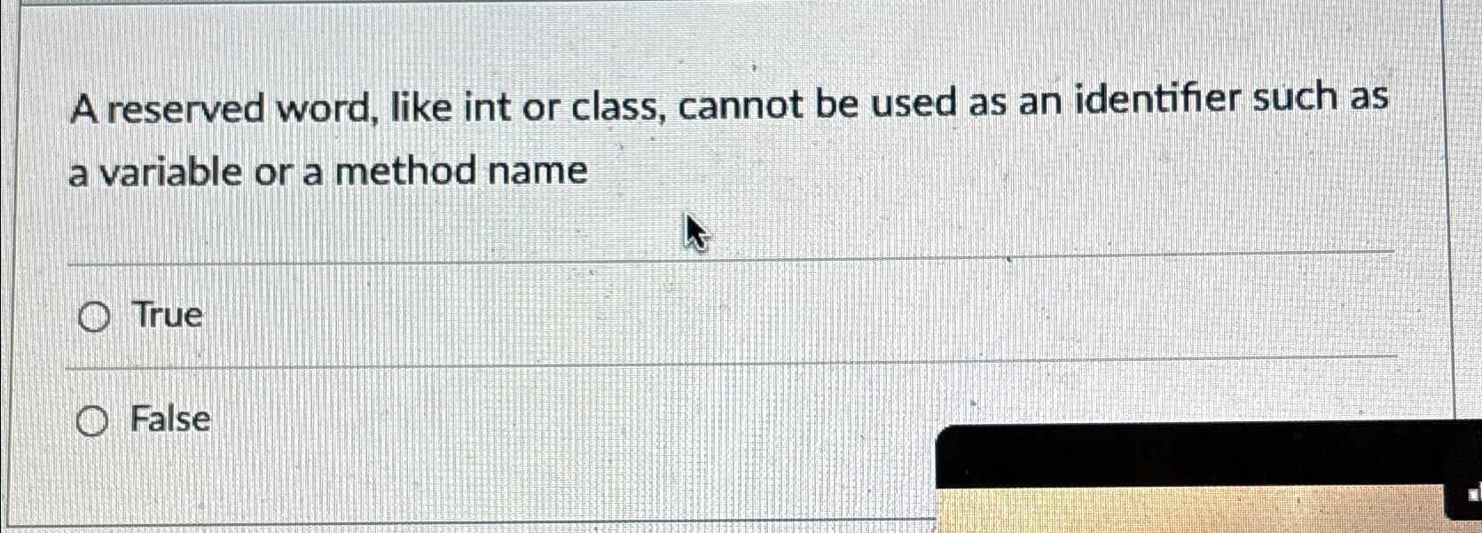 Solved A reserved word, like int or class, cannot be used as | Chegg.com