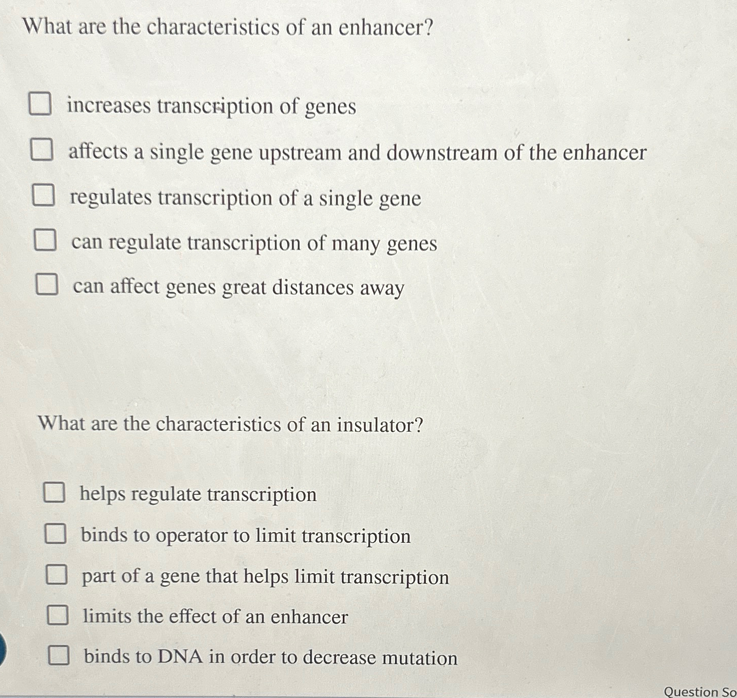 Solved What are the characteristics of an enhancer?increases | Chegg.com