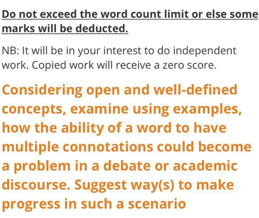 Solved Do not exceed the word count limit or else som marks | Chegg.com