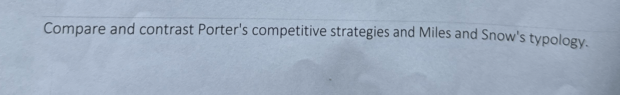 Solved Compare and contrast Porter's competitive strategies | Chegg.com
