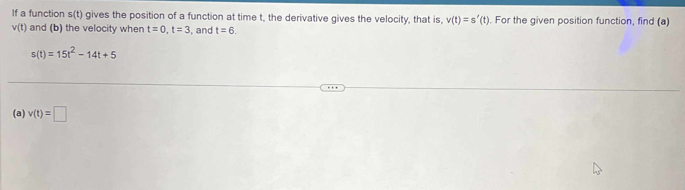 Solved If a function s(t) ﻿gives the position of a function | Chegg.com