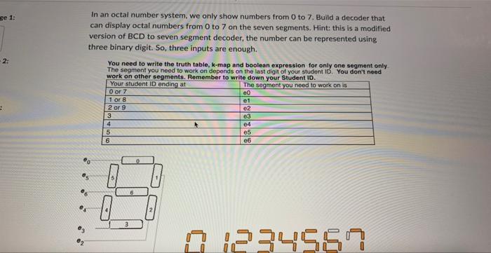 In an octal number system, we only show numbers from | Chegg.com