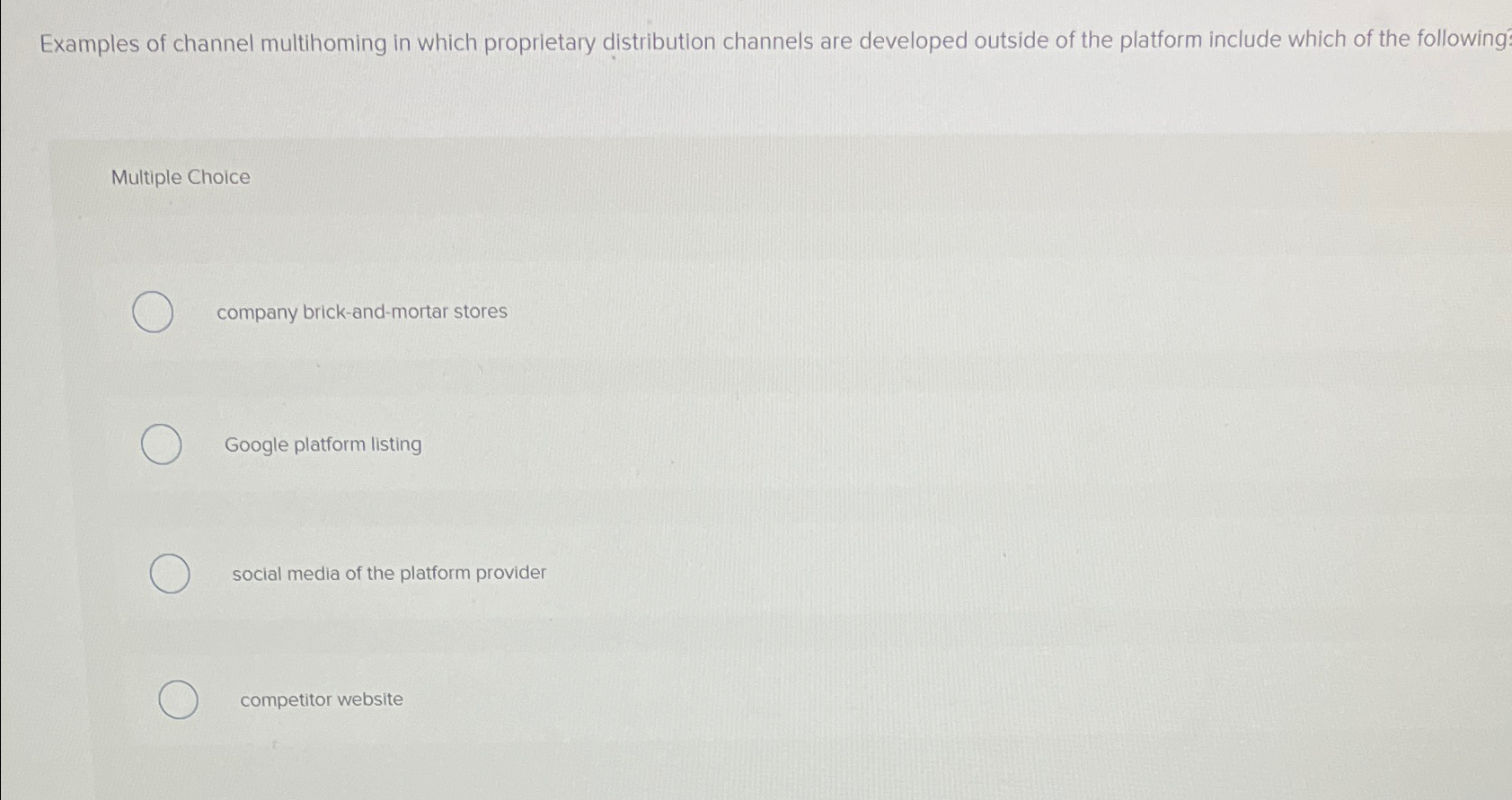 Solved Examples of channel multihoming in which proprietary | Chegg.com