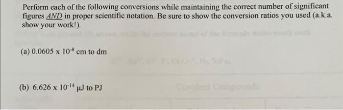 Solved Perform each of the following conversions while | Chegg.com