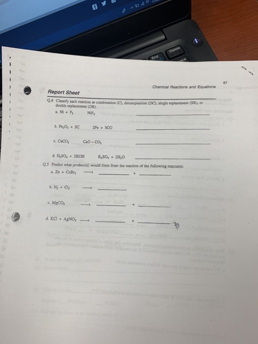 Solved Report Sheet Date Name Team Section Instructor | Chegg.com