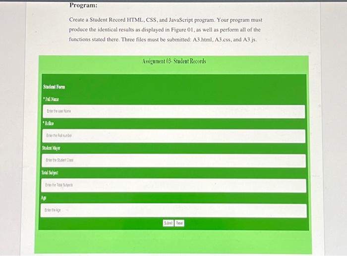 Solved Please help me out with a simple(less complex) html | Chegg.com