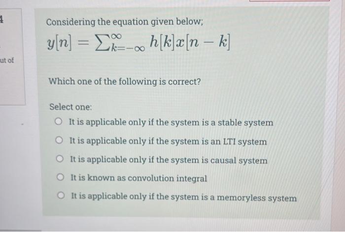 Solved Considering the equation given below; | Chegg.com
