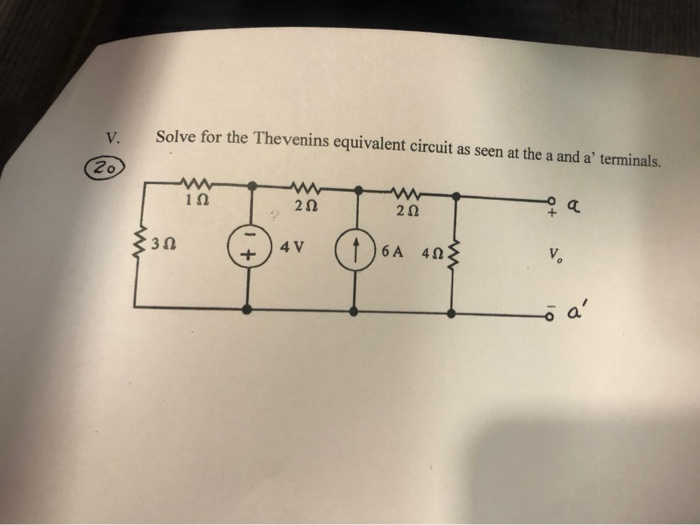 Solved Solve for the Thevenins equivalent circuit as seen at | Chegg.com