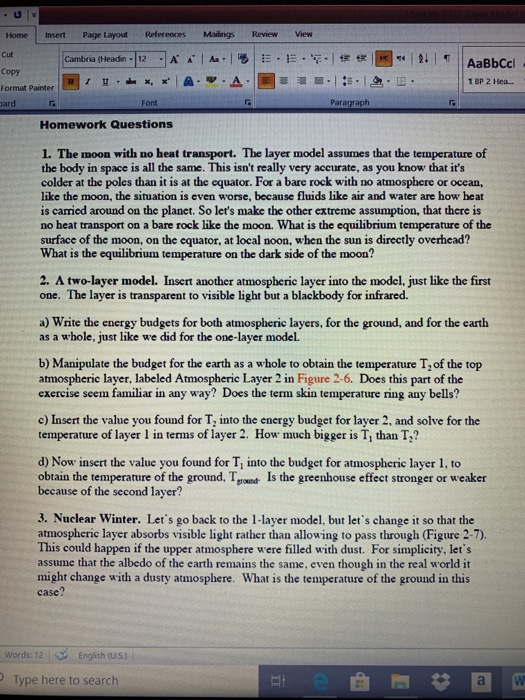 Solved Home Insert Page Layout References Malings Review