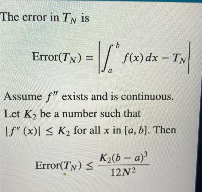 Solved Find a bound for the error in the approximation T20 | Chegg.com