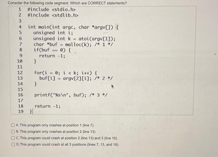 Solved A This Program Only Crashes At Position 1 Line 7