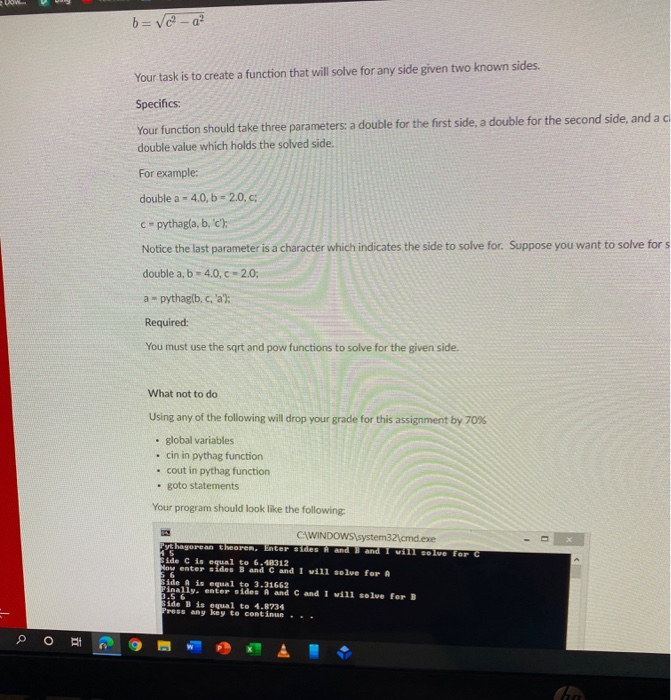Solved The Pythagorean theorem is a formula that is used to | Chegg.com