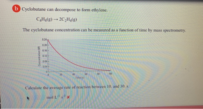 b Cyclobutane can decompose to form ethylene C4H2(g) | Chegg.com