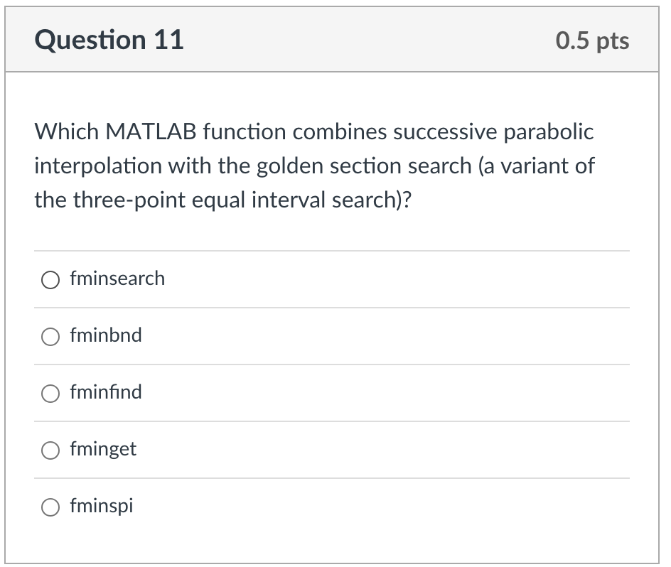 Solved Question 11Which MATLAB function combines successive | Chegg.com