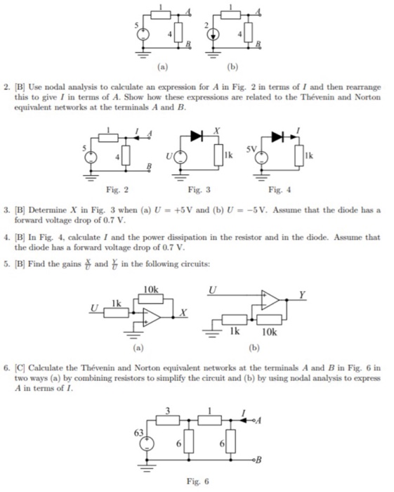 Solved (b) 2. B Use nodal analysis to calculate an | Chegg.com