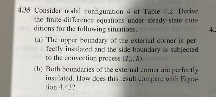Solved 4.2 4.35 Consider nodal configuration 4 of Table 4.2. | Chegg.com