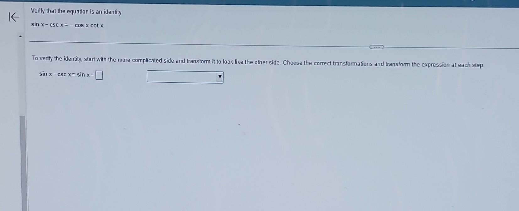 Solved Verify that the equation is an identity. | Chegg.com