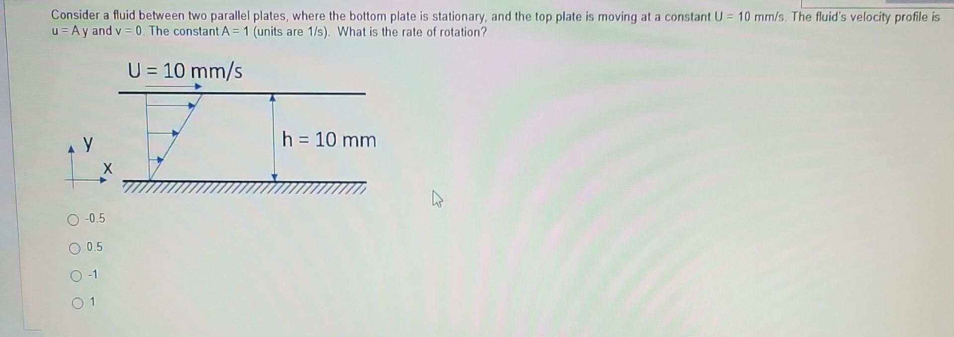 Solved Consider a fluid between two parallel plates, where | Chegg.com