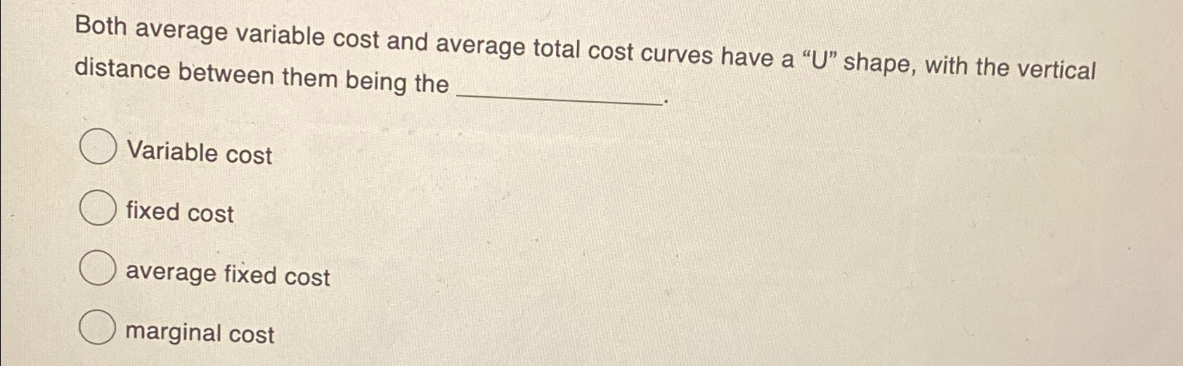 Solved Both average variable cost and average total cost | Chegg.com