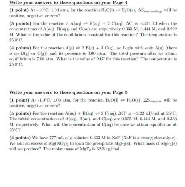 Solved Write your answers to these questions on your Page 4 | Chegg.com