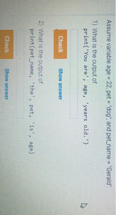 Solved ACTIVITY 13.3: Basic variable output 1) Given the | Chegg.com