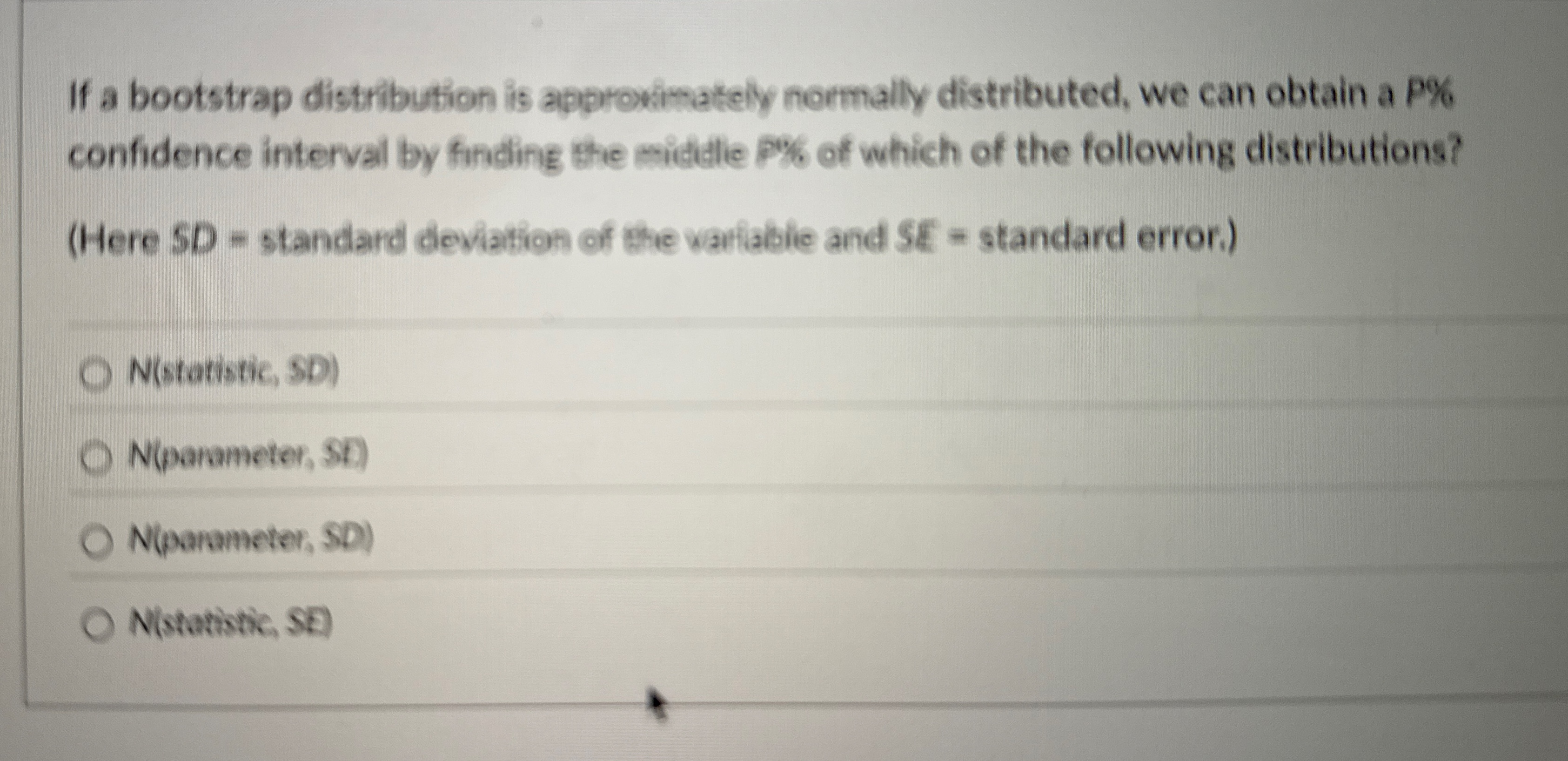 Solved If a bootstrap distribution is approximately nermally | Chegg.com