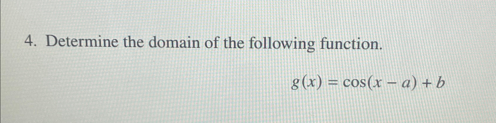Solved Determine the domain of the following | Chegg.com