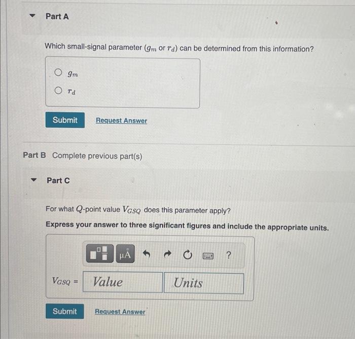 Solved A certain NMOS transistor has vGS(t)=2 V | Chegg.com