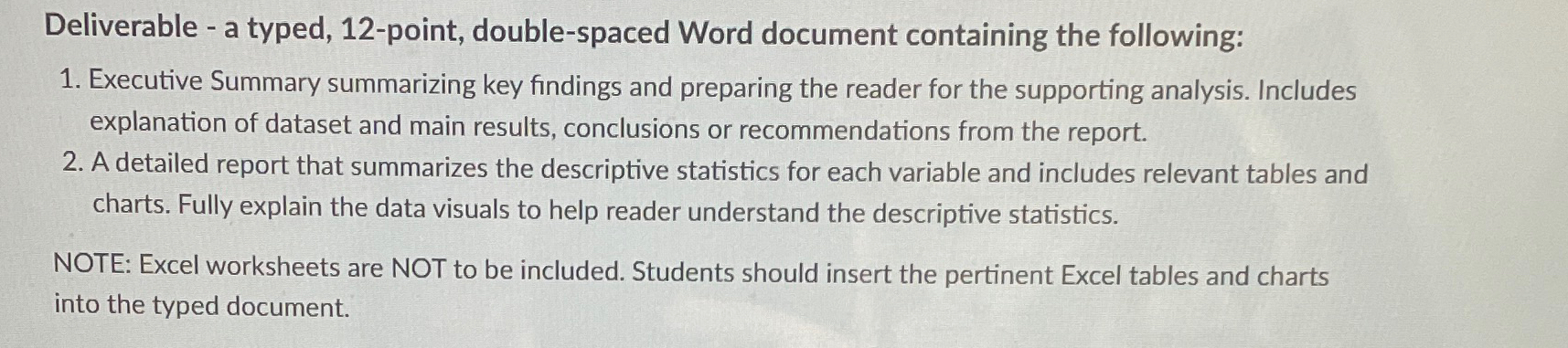 Solved Deliverable - ﻿a typed, 12-point, double-spaced Word | Chegg.com