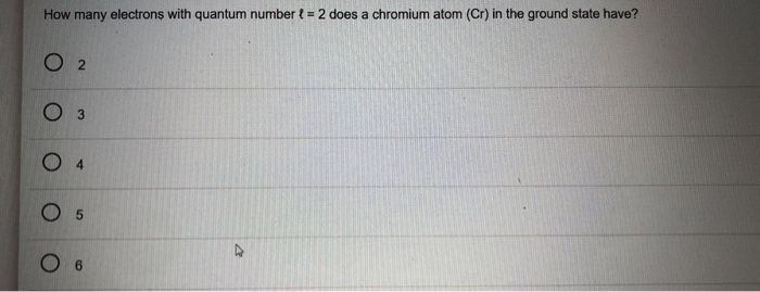 Solved How many electrons with quantum number 1 = 2 does a | Chegg.com