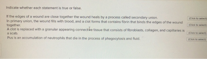 Solved Indicate whether each statement is true or false. | Chegg.com