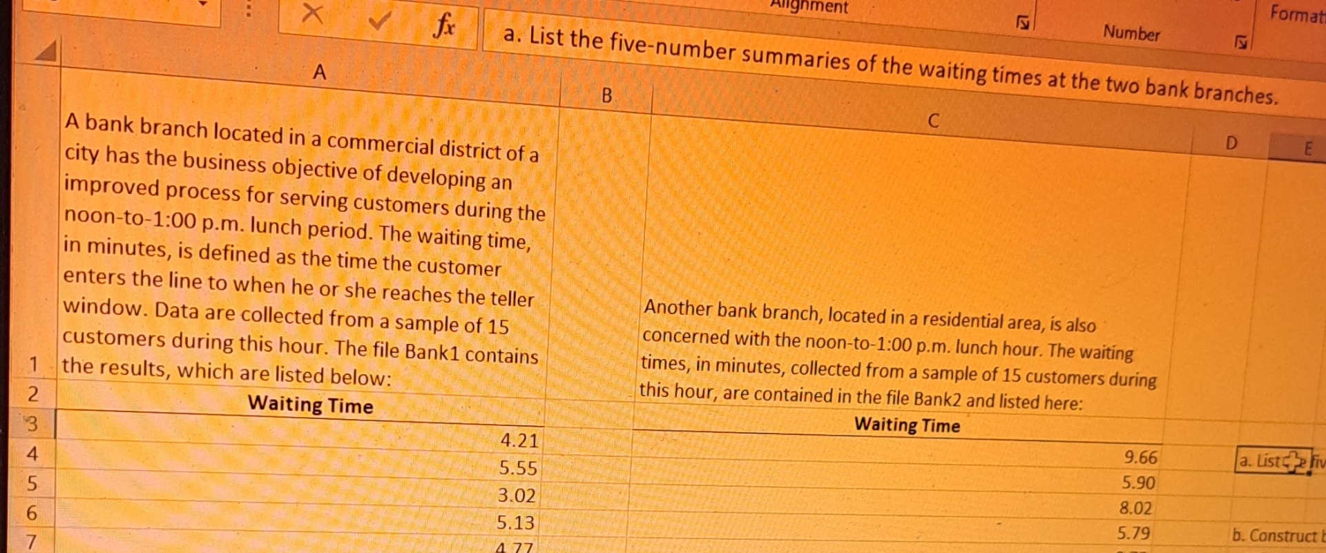 Solved Formatnumbera ﻿list The Five Number Summaries Of The