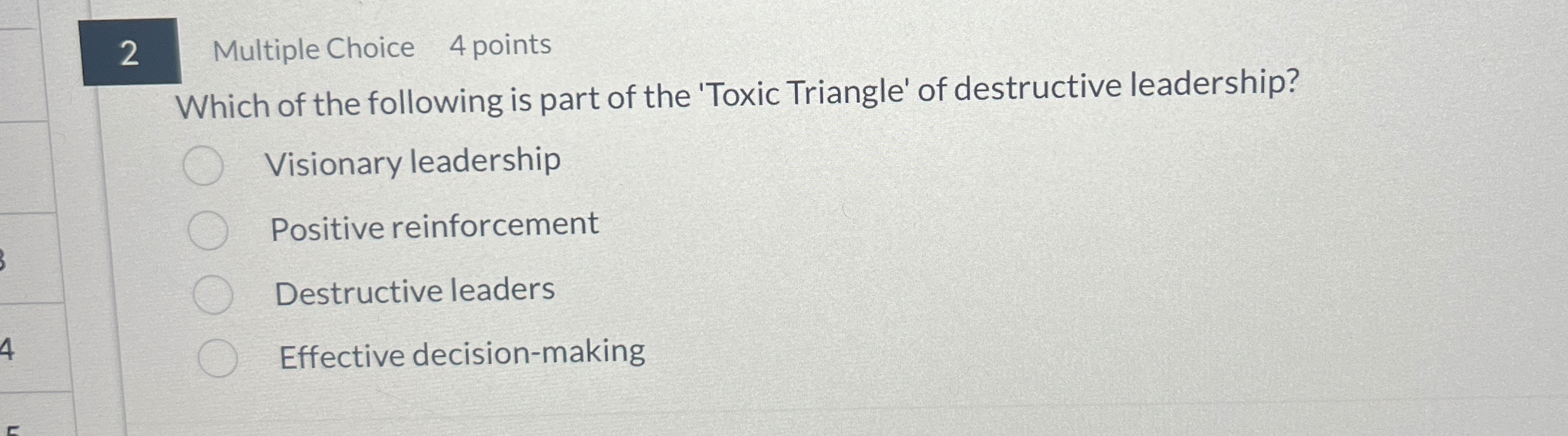 Solved 2Multiple Choice4 ﻿pointsWhich of the following is | Chegg.com