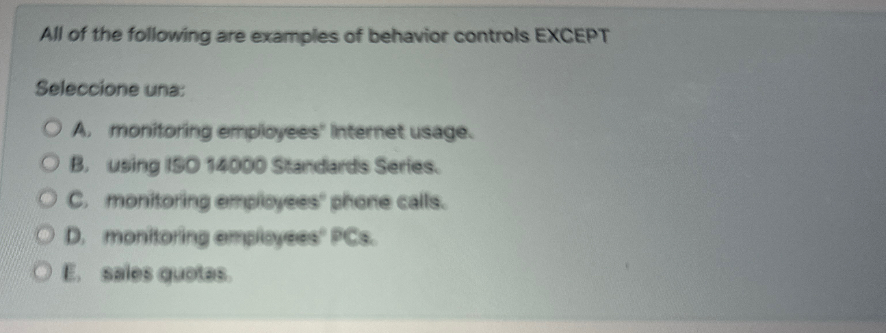 Solved All of the following are examples of behavior | Chegg.com