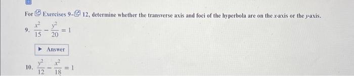 Solved For (3) Exercises 9- 12) determine whether the | Chegg.com