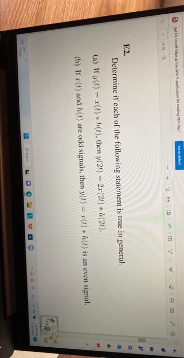 Solved E2. Determine if each of the following statement is | Chegg.com