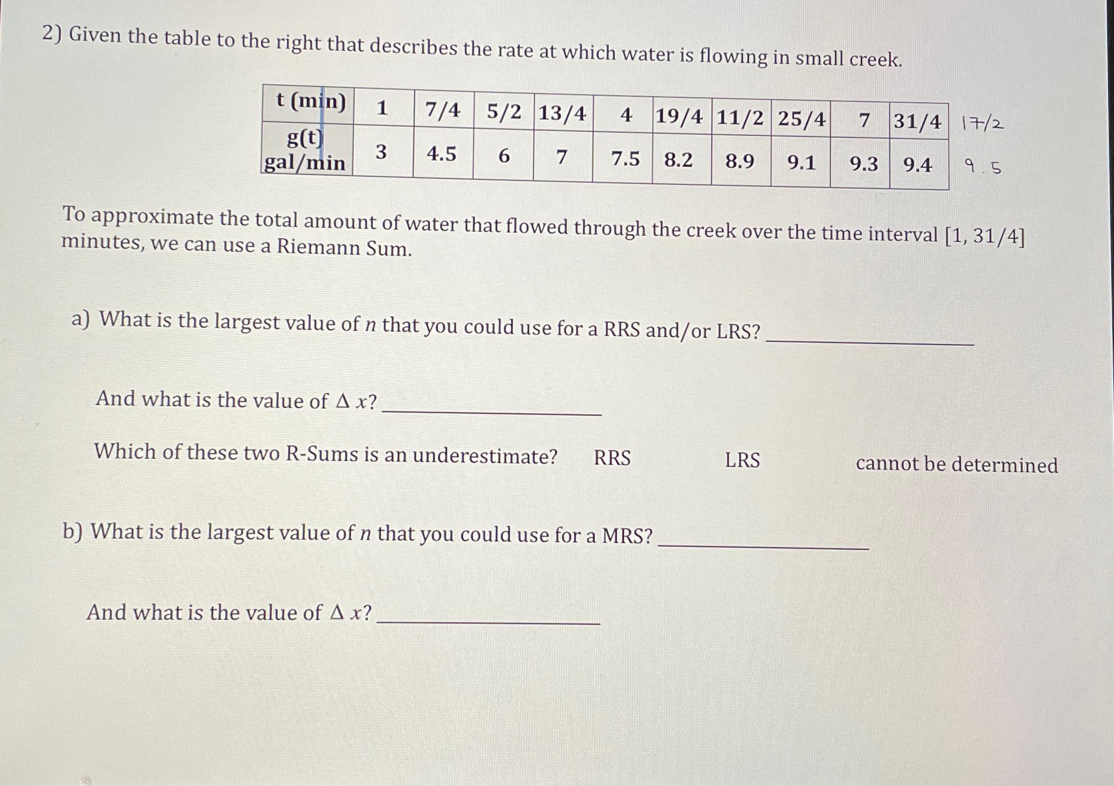 Solved Given the table to the right that describes the rate | Chegg.com